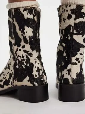 Free People | Shoes | Free People Wyoming Way Boots Cow Print | Poshmark